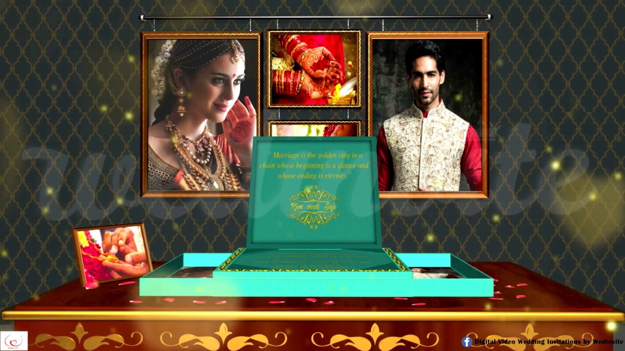 3D Invitation Box Model Invite - YouTube