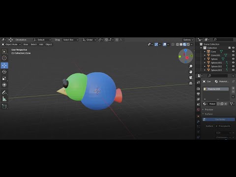 Primitive Bird 3D modelling in blender - YouTube