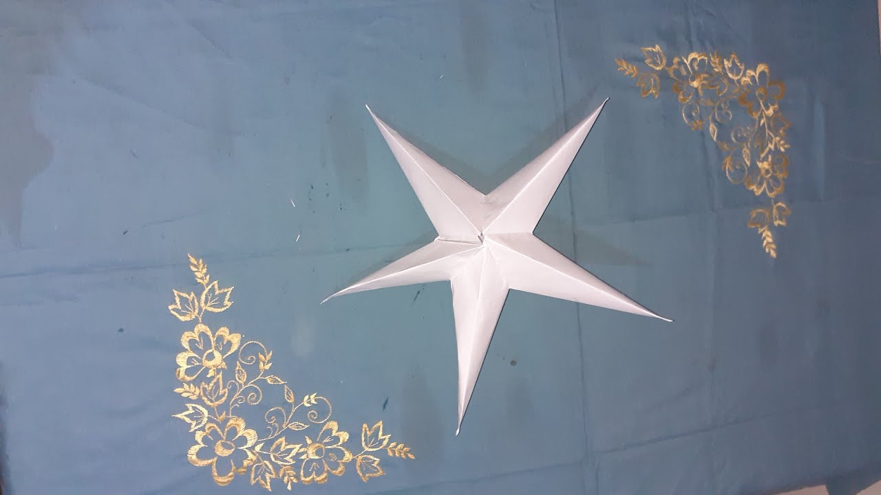 Christmas star making paper bulb light origami - YouTube