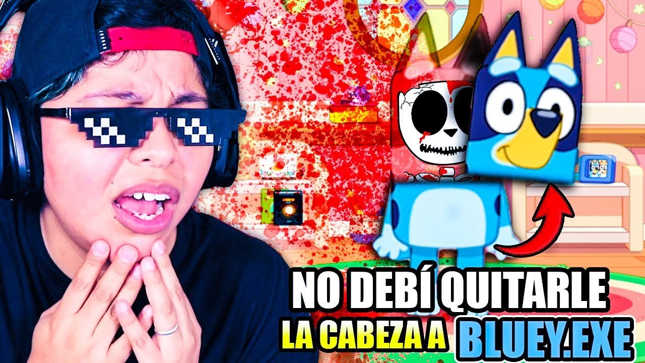 NO DEBÍ QUITARLE LA CABEZA A BLUEY en el JUEGO MALDITO DE BLUEY.EXE 😰😱 ...