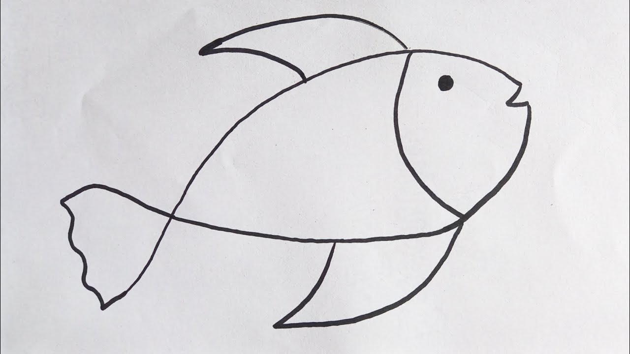 Coloring pages | how to draw color fish drawing | Fish 🐠 drawing for ...
