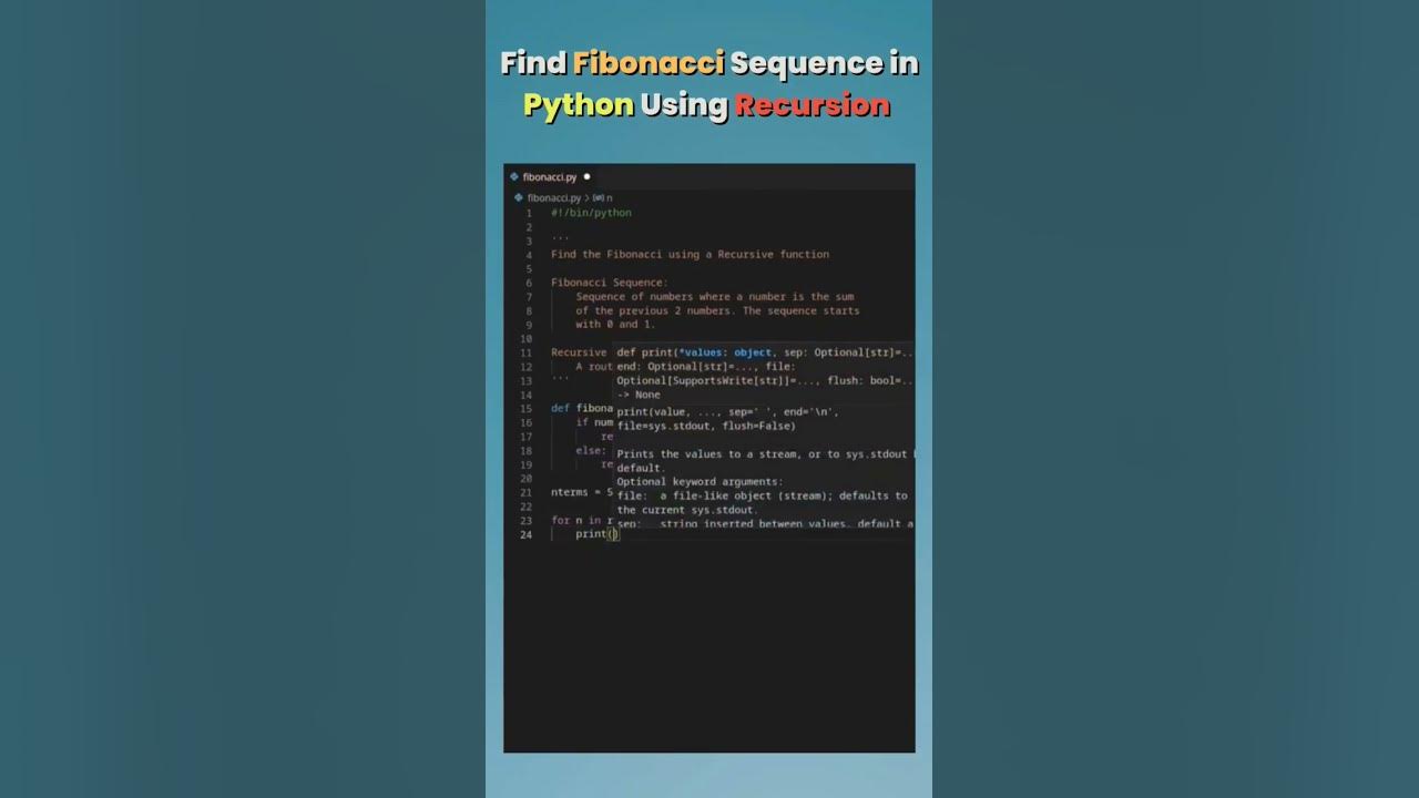 How To Find Fibonacci Sequence In Python Using Recursion Python Tutorial For Beginners