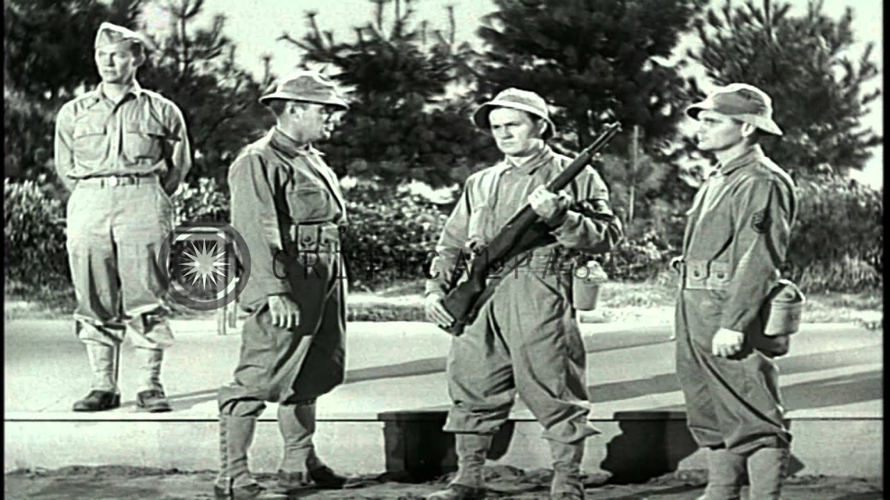 A US Army training film on Rifle Marksmanship with an M-1 for various ...