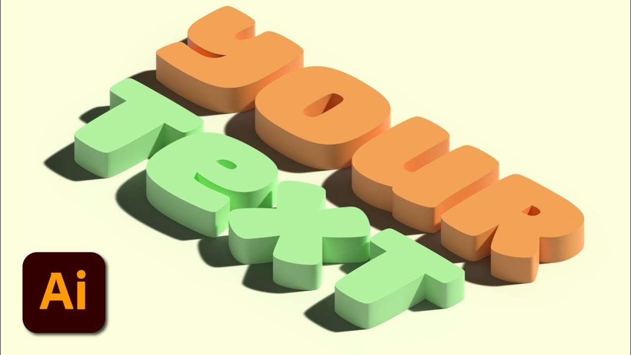 How to Create Isometric Text in Adobe Illustrator | Quick & Easy ...