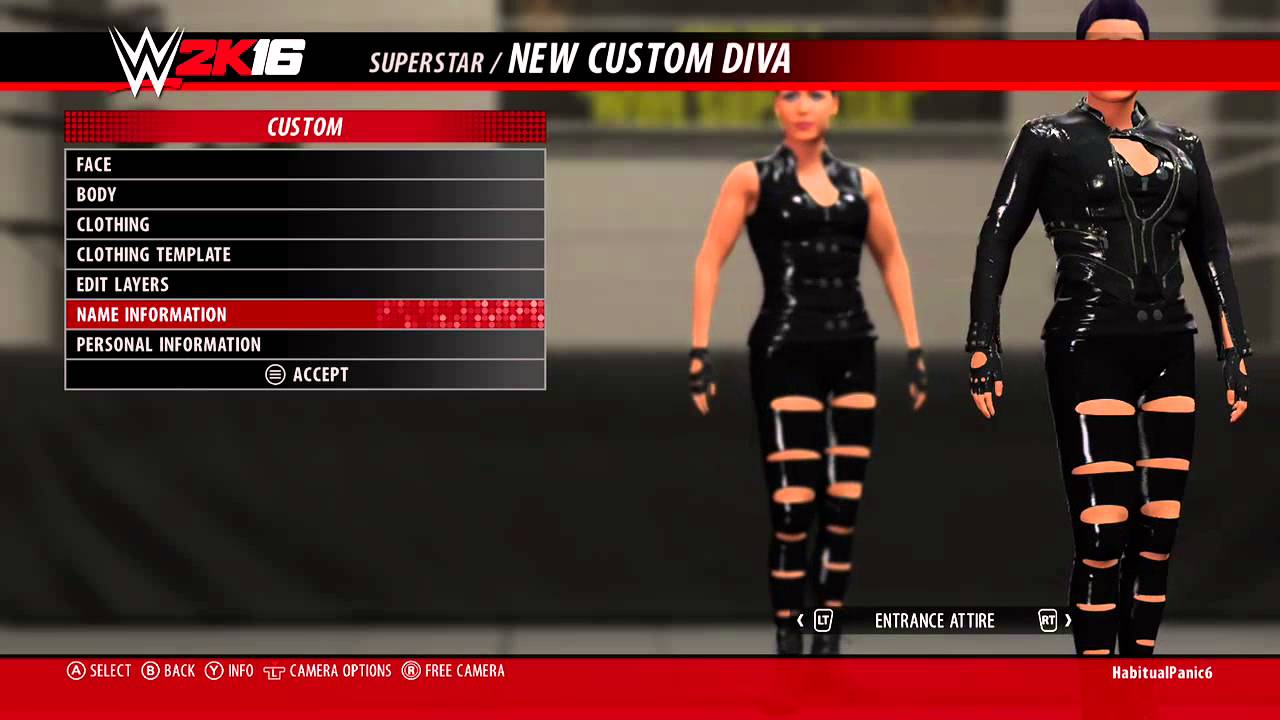 WWE 2K16 - Wildcat Tia Reed DIVA CAW - YouTube