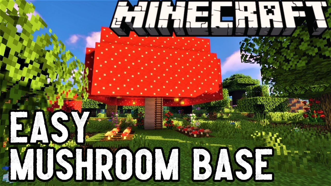 Minecraft | How To Build A Simple Mushroom Base | Easy Build - YouTube