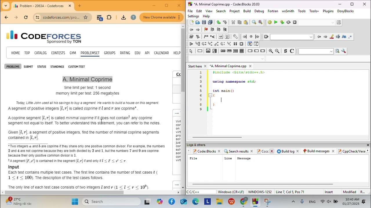 2063A - Minimal Coprime | Solution - YouTube