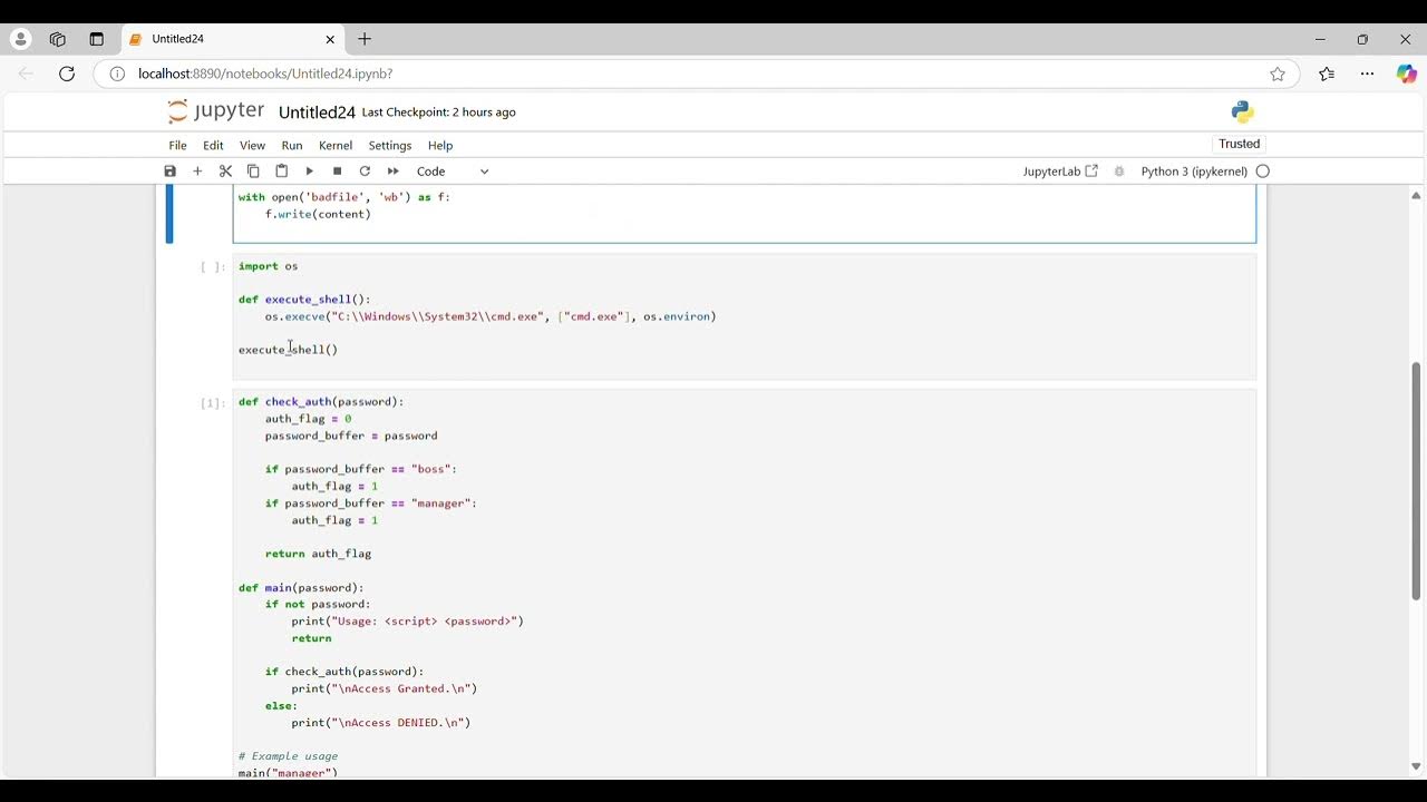 Bufferoverflow attack - YouTube