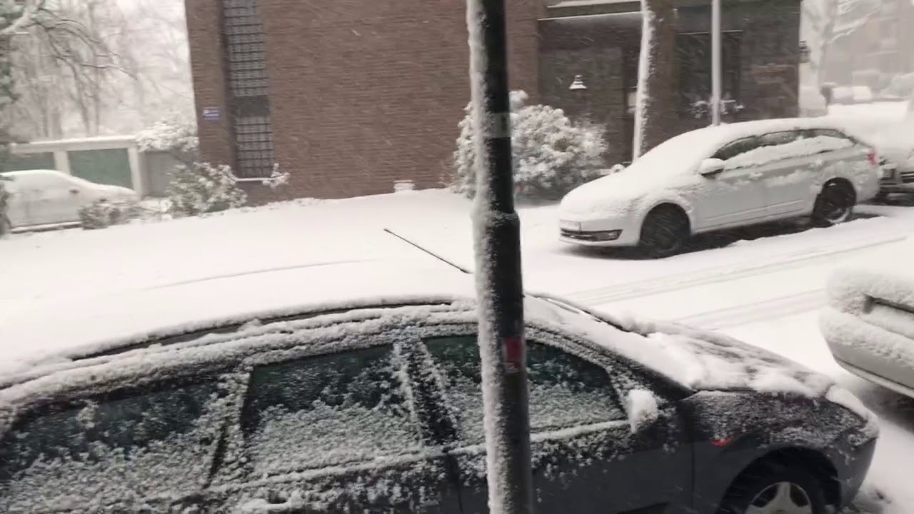 Snow Ratingen Germany - YouTube