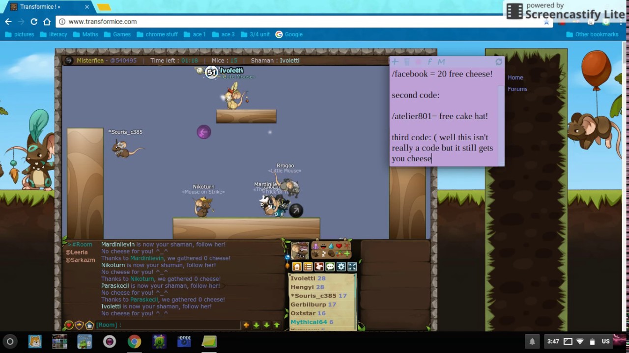 Transformice code 2016 - 2017 - YouTube