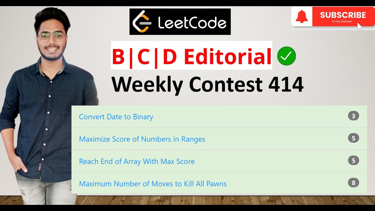 Leetcode Weekly Contest 414 B C D Editorial Solution 3281 3282 3283 Youtube