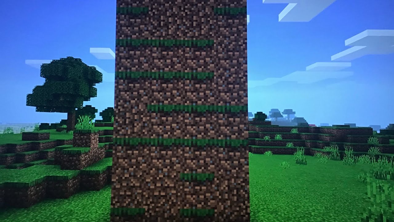 Building A Stack Of Grass Blocks In Minecraft - YouTube