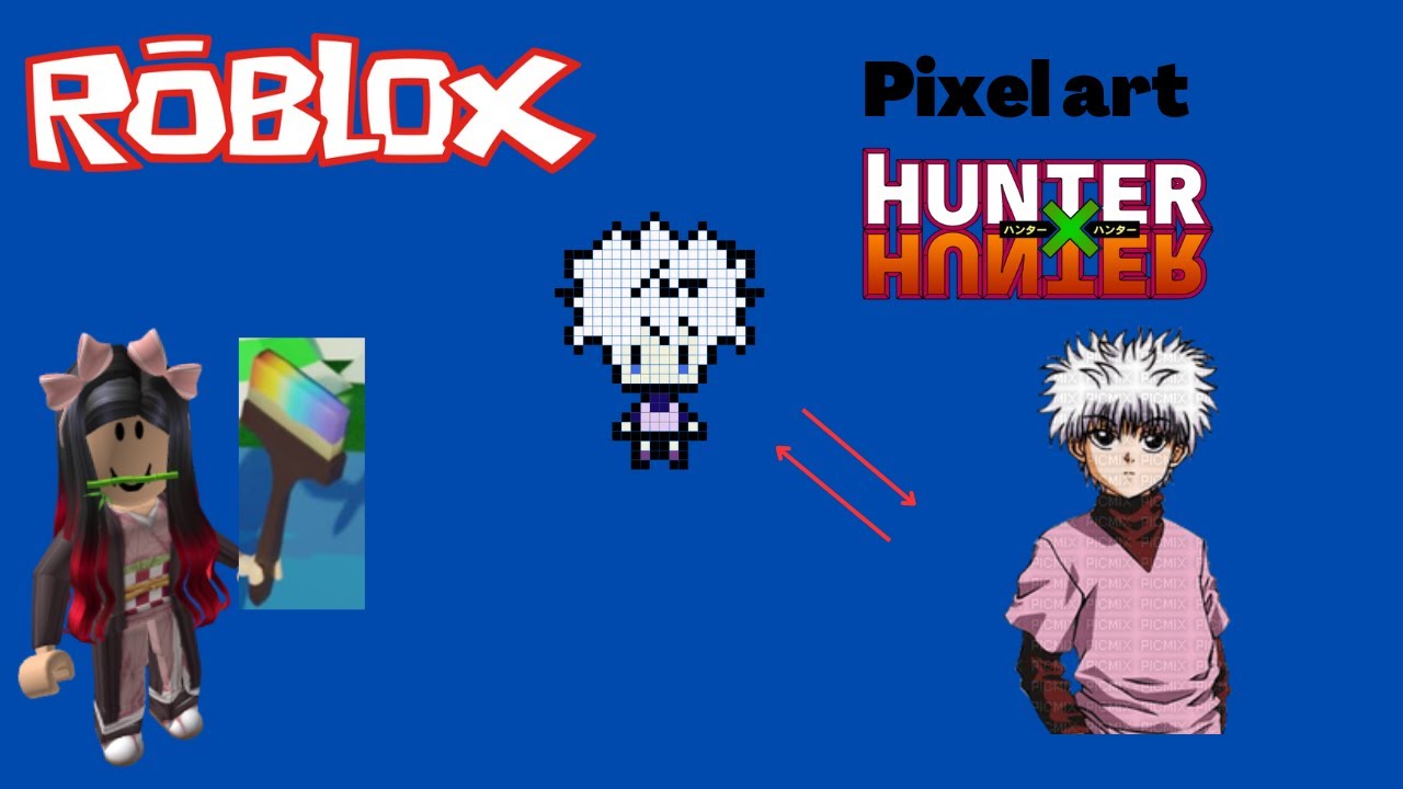 Roblox - Pixel art : Killua 👀 - YouTube