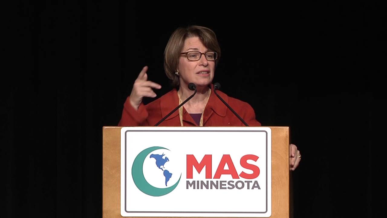 US Senator Amy Klobuchar Speaks at 2016 MAS MN Convention - YouTube