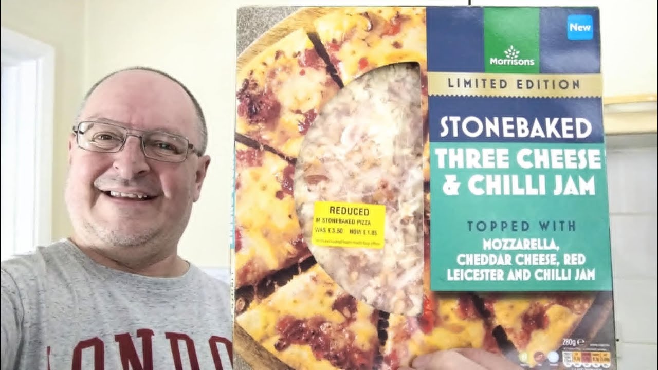 *NEW* Morrisons Stonebaked Three Cheese & Chilli Jam Pizza ~ Yellow ...