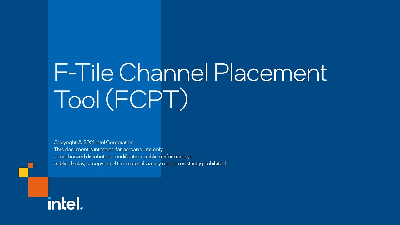 F-Tile Channel Placement Tool - YouTube