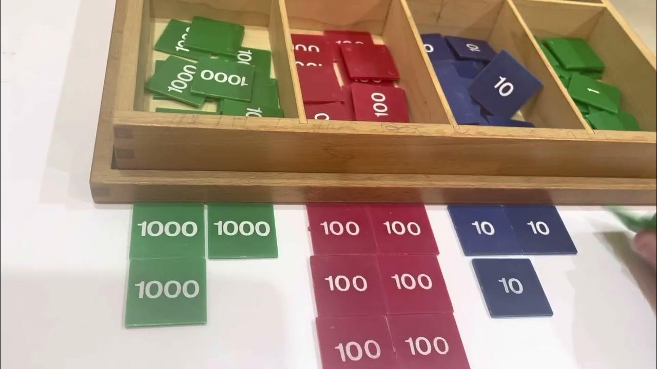 Montessori Division with Stamp Game #1 : static division with single ...