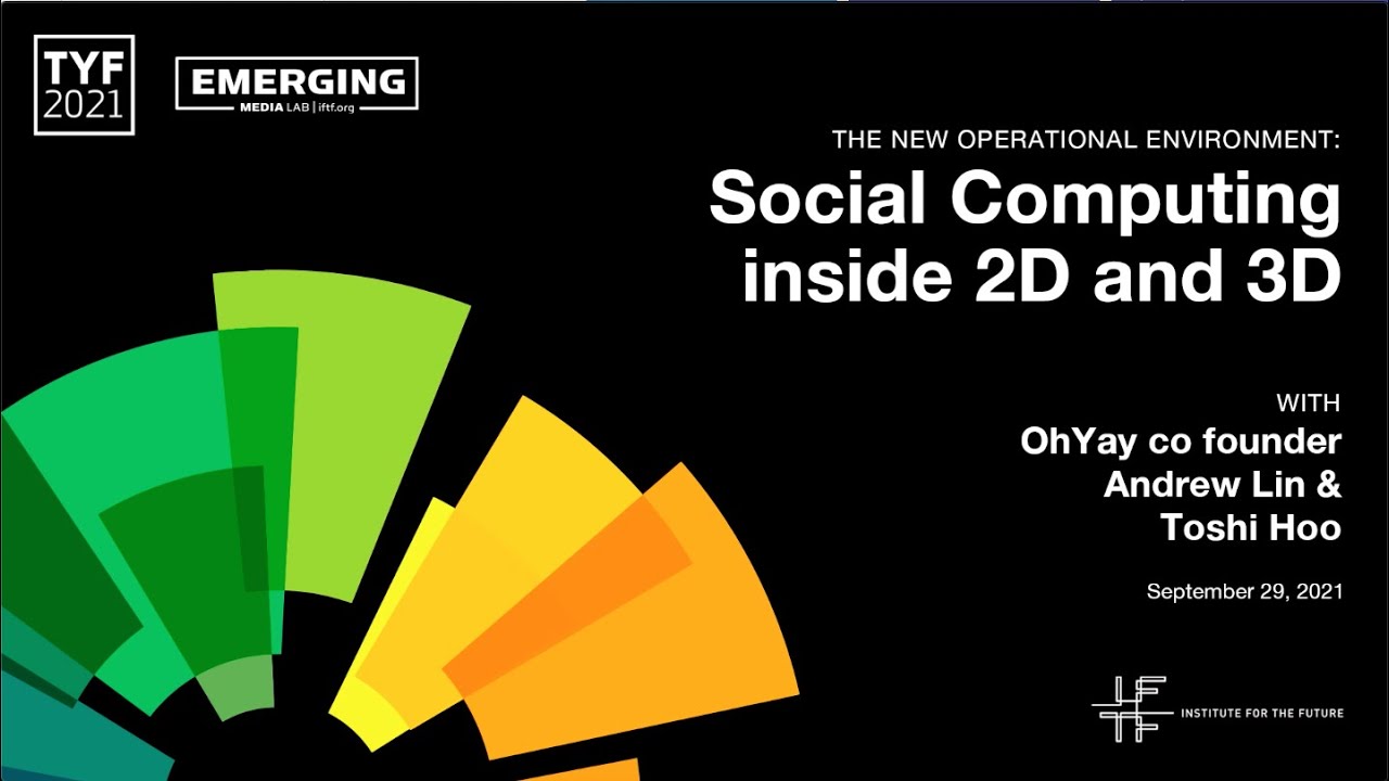 IFTF presents "Social Computing inside 2D & 3D worlds" with OhYay co ...
