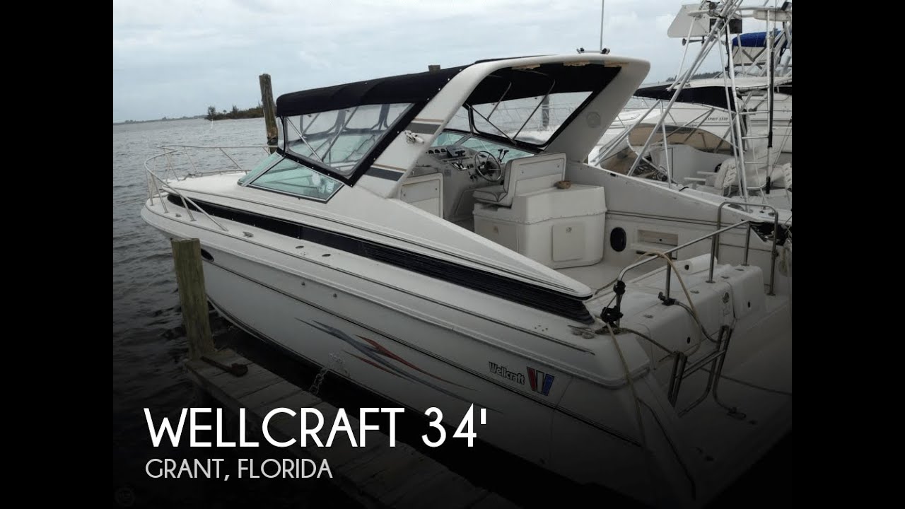 [SOLD] Used 1990 Wellcraft 34 St Tropez in Grant, Florida - YouTube