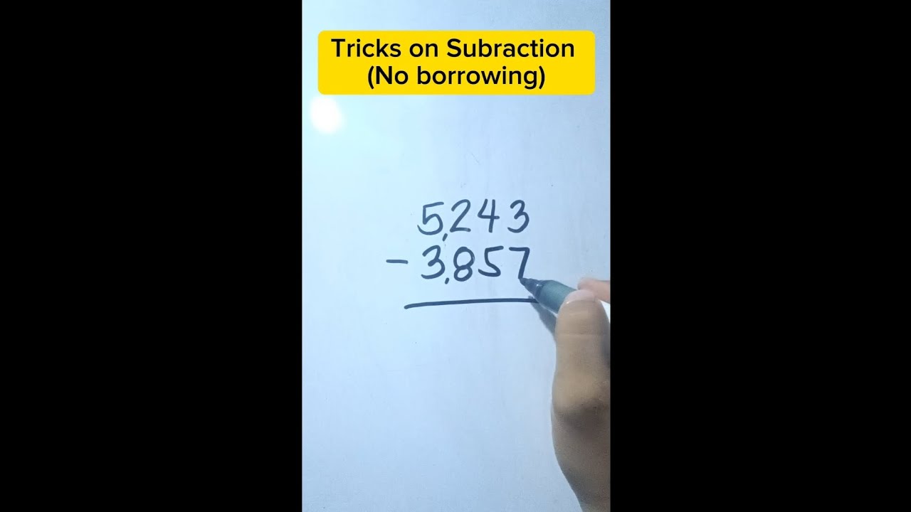 Tricks in Subtraction Without Applying Regrouping/Borrowing Method ...