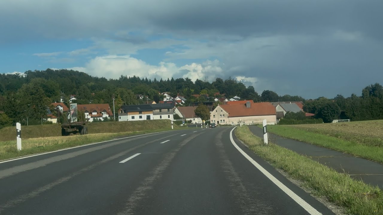 4K Germany 🇩🇪 /Drive From Ostrach To Althausen Ravensburg/22. August ...