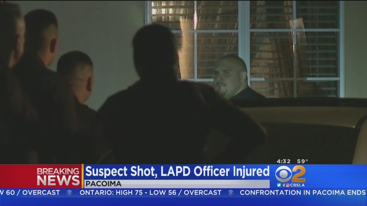 Suspect Shot, LAPD Officer Injured In Pacoima - YouTube