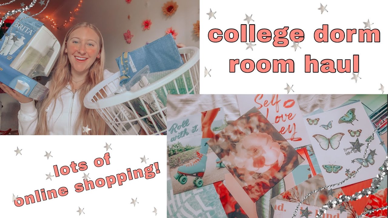 college DORM ROOM haul//decor & essentials - YouTube