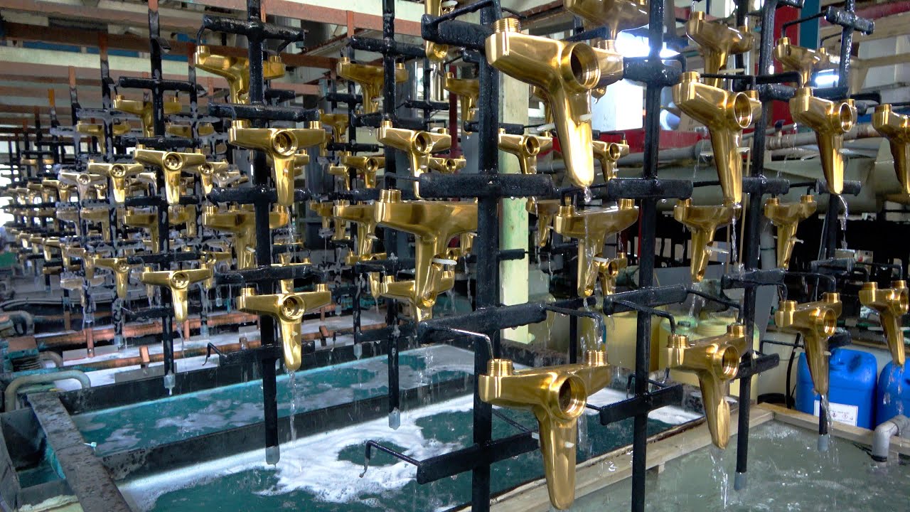 Water Tap Mass Production Process. Korea Biggest Conventional Faucet ...