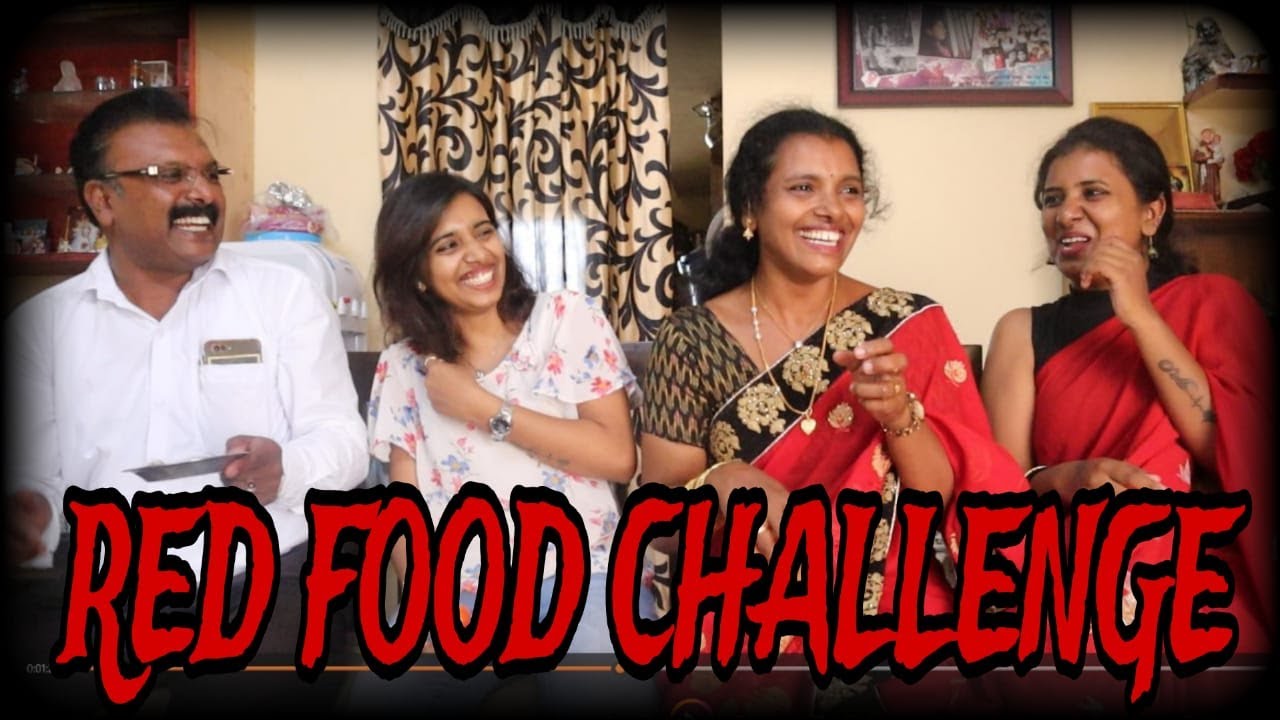 Red Food Challenge with Family | Cynthia Janet - YouTube