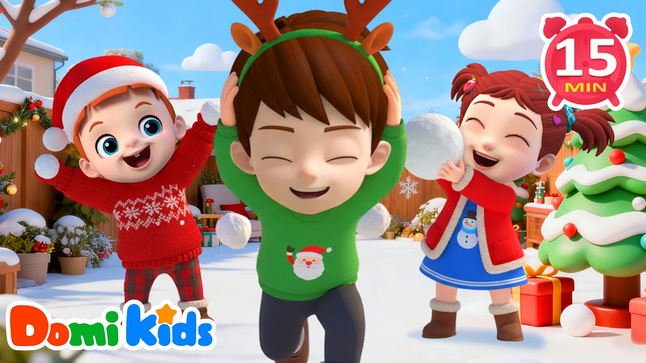 Let’s Play in the Snow Together!☃️Merry Christmas | Nursery Rhymes ...