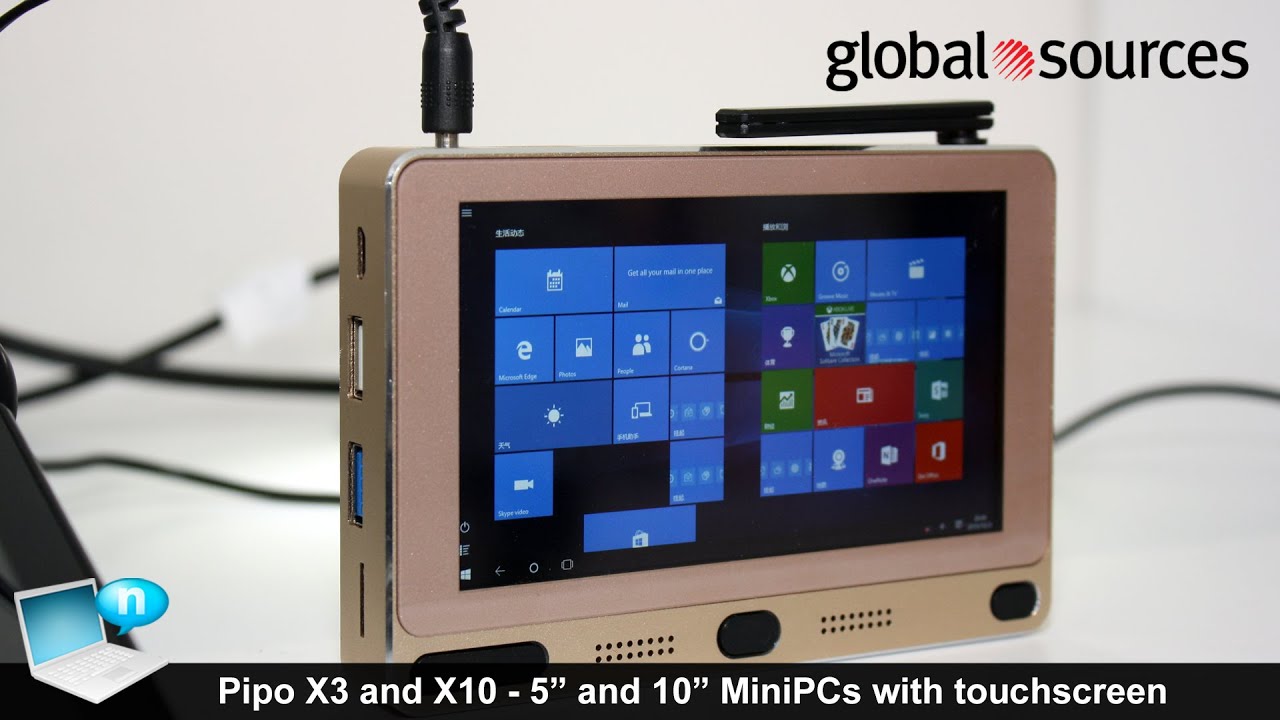 Pipo X3 and X10 MiniPCs with touchscreen - YouTube