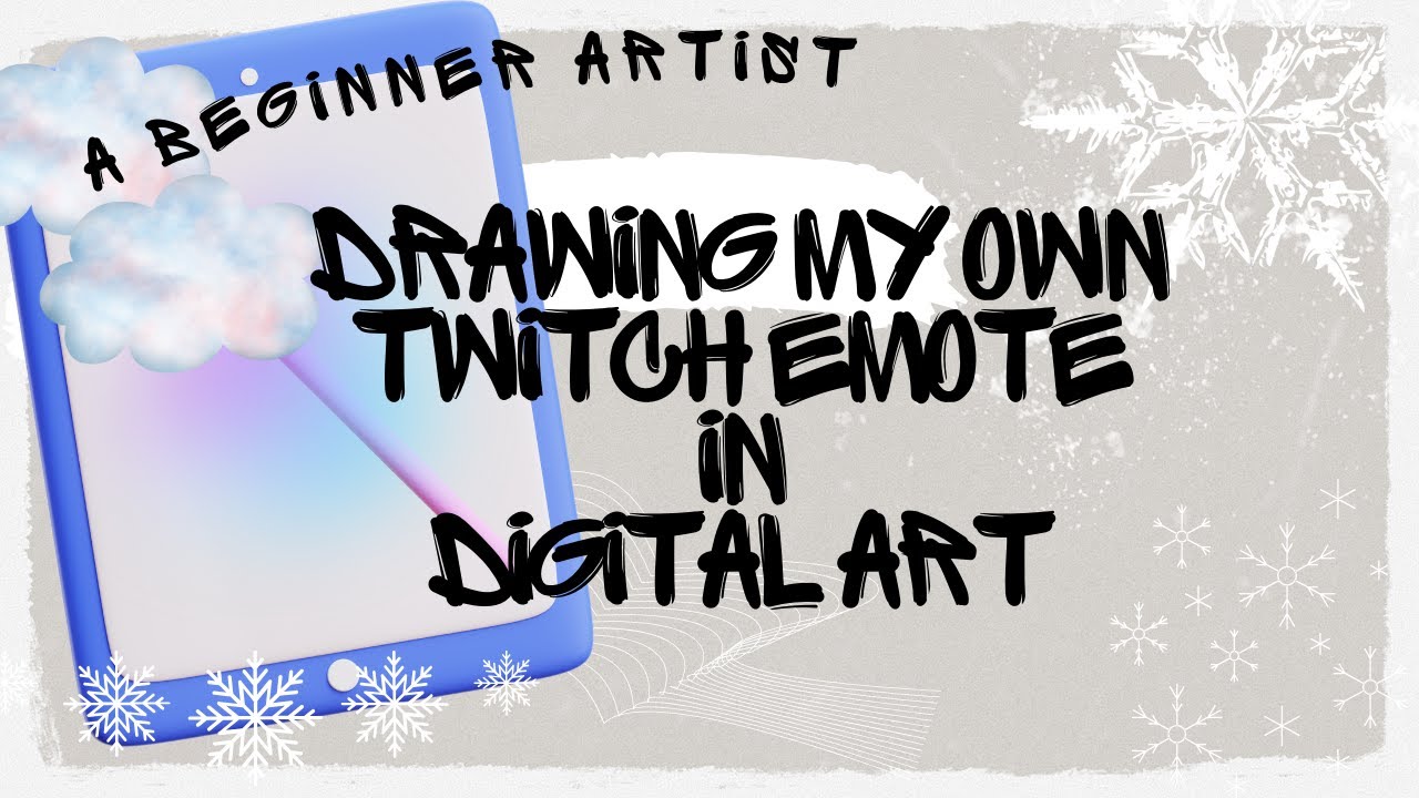 Drawing My Twitch Emote: Beginner Artist - YouTube