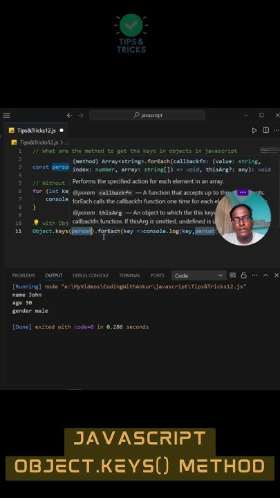 Javascript Tips and Tricks #12 | Mastering JavaScript's Object.keys() Method #javascript #coding ...