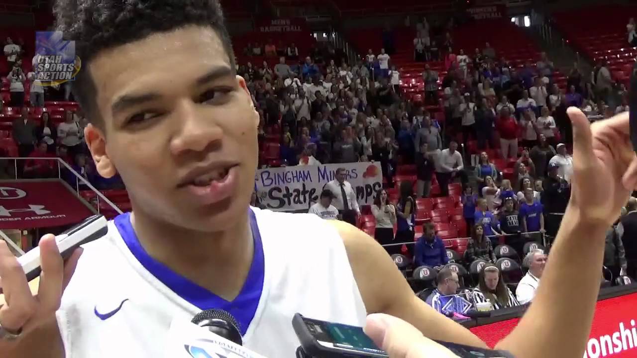 5A Boys' Basketball Championship: Yoeli Childs' (Bingham Miners) post ...