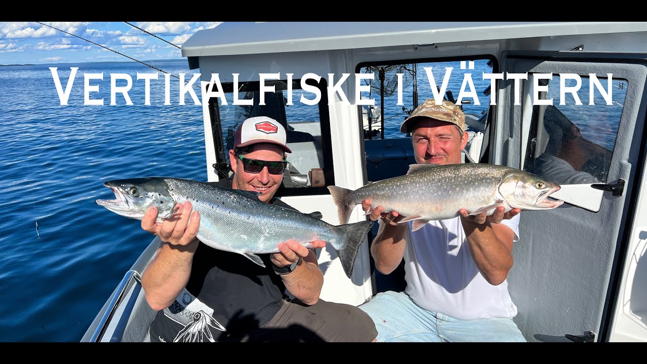 Vertikalfiske efter Lax & Röding i Vättern 2022 4K - YouTube