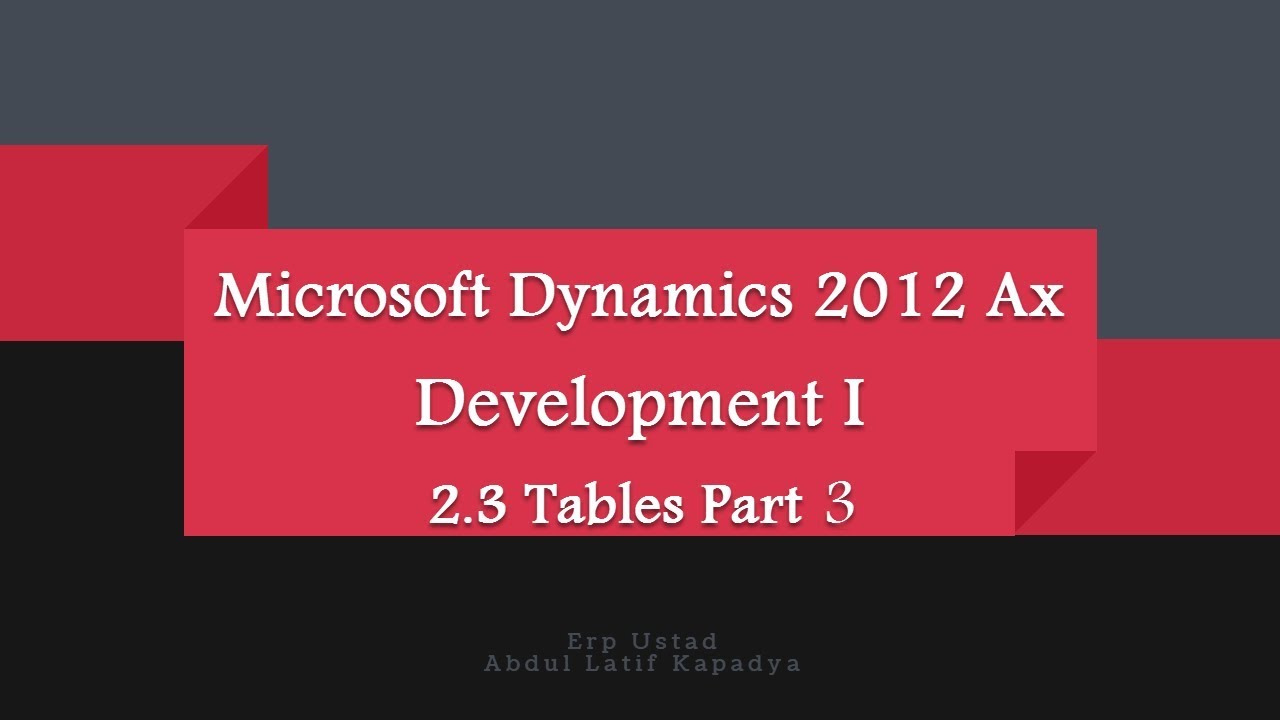 2.3 Tables Part 3 - YouTube