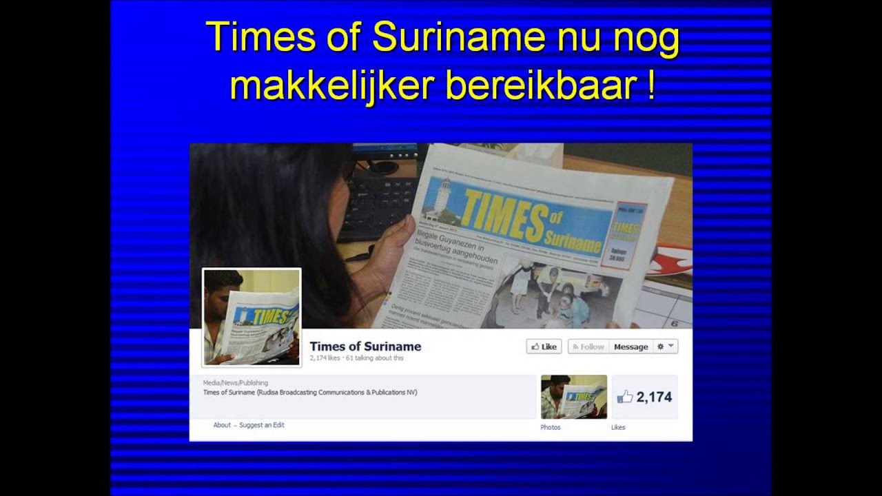 Meest gelezen krant in Suriname met de grootste oplage - YouTube