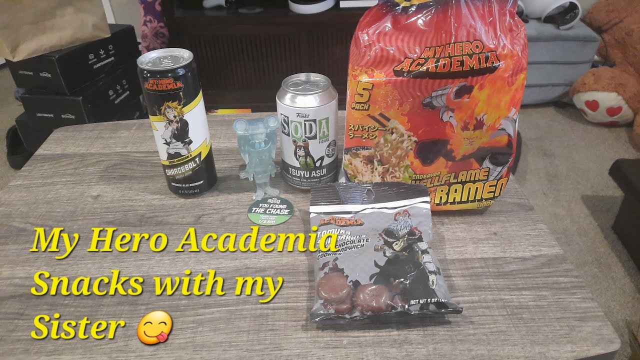 Trying My Hero Academia snacks with my sister - YouTube