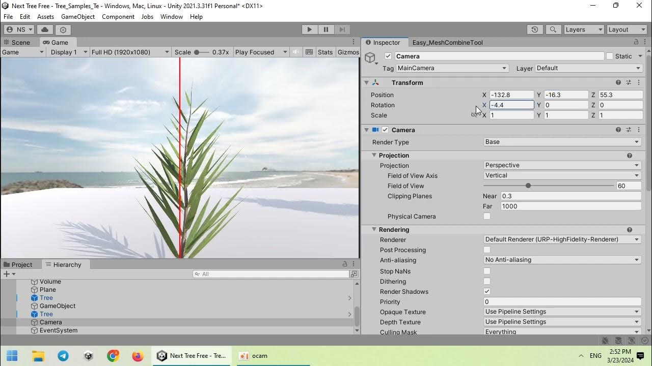 Unity Tree Creator Leaf Map WIP - YouTube