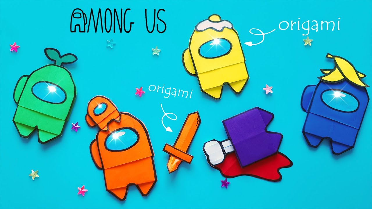 #17 ♥ Among Us Origami | DIY Among Us | Among Us Crafts - YouTube