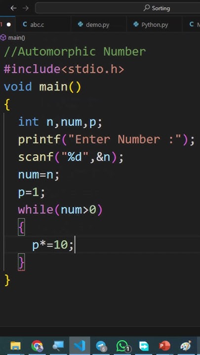 Most Important Program | AutoMorphic Number | C Language - YouTube