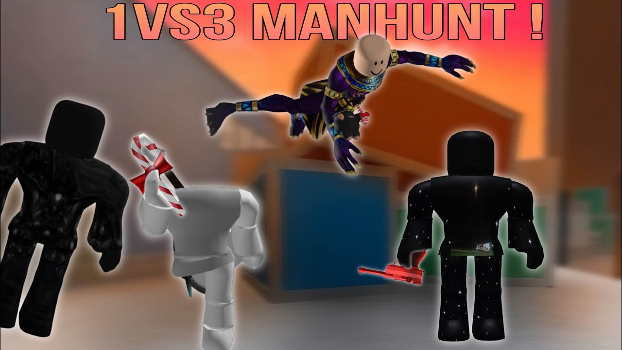Roblox mm2 glitcher vs 3 hunters ( mm2 glitch manhunt) inspired by ...
