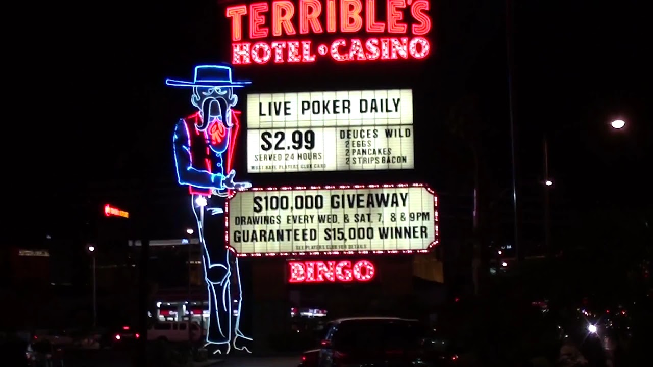 Terrible's Hotel & Casino sign in Las Vegas - YouTube
