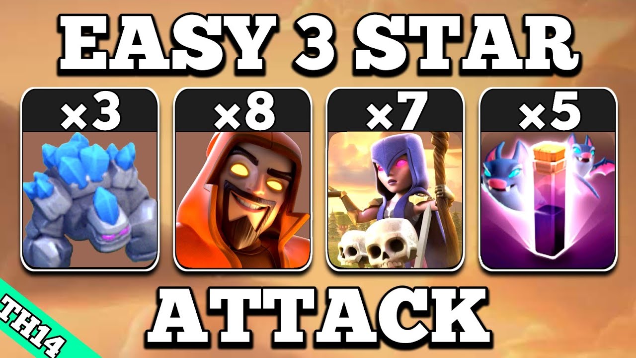 3 Golem 8 Super Wizard 7 Witch 5 Bat Spell Easy 3 Star Attack