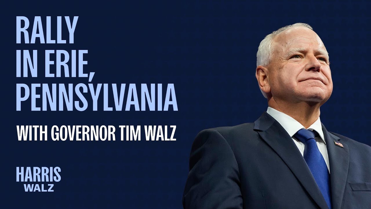 Rally in Erie, Pennsylvania with Governor Tim Walz - YouTube