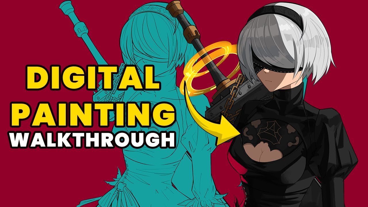 Easy Digital Painting Process EXPOSED (Step-by-Step) - YouTube