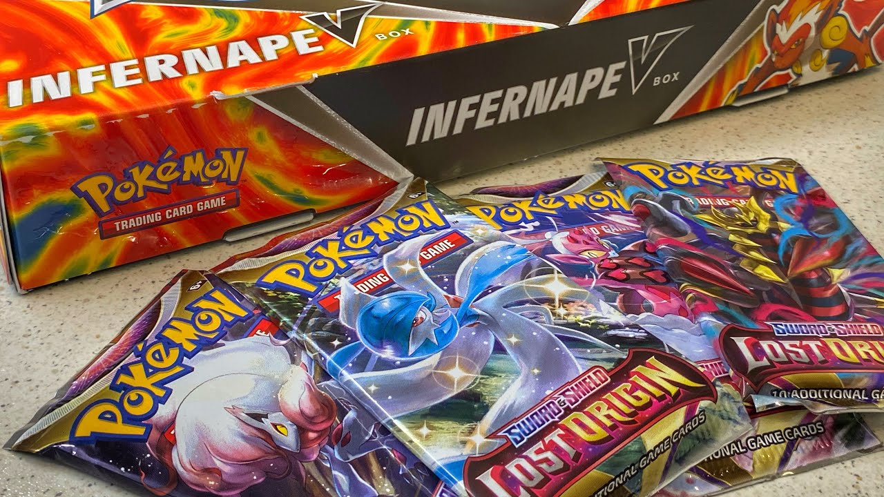 INFERNAPE V BOX LOST ORIGIN + BOOSTERS LOST ORIGIN OPENING - YouTube