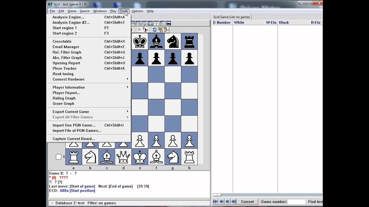 Adding a file of PGN games into SCID v4.3 - YouTube