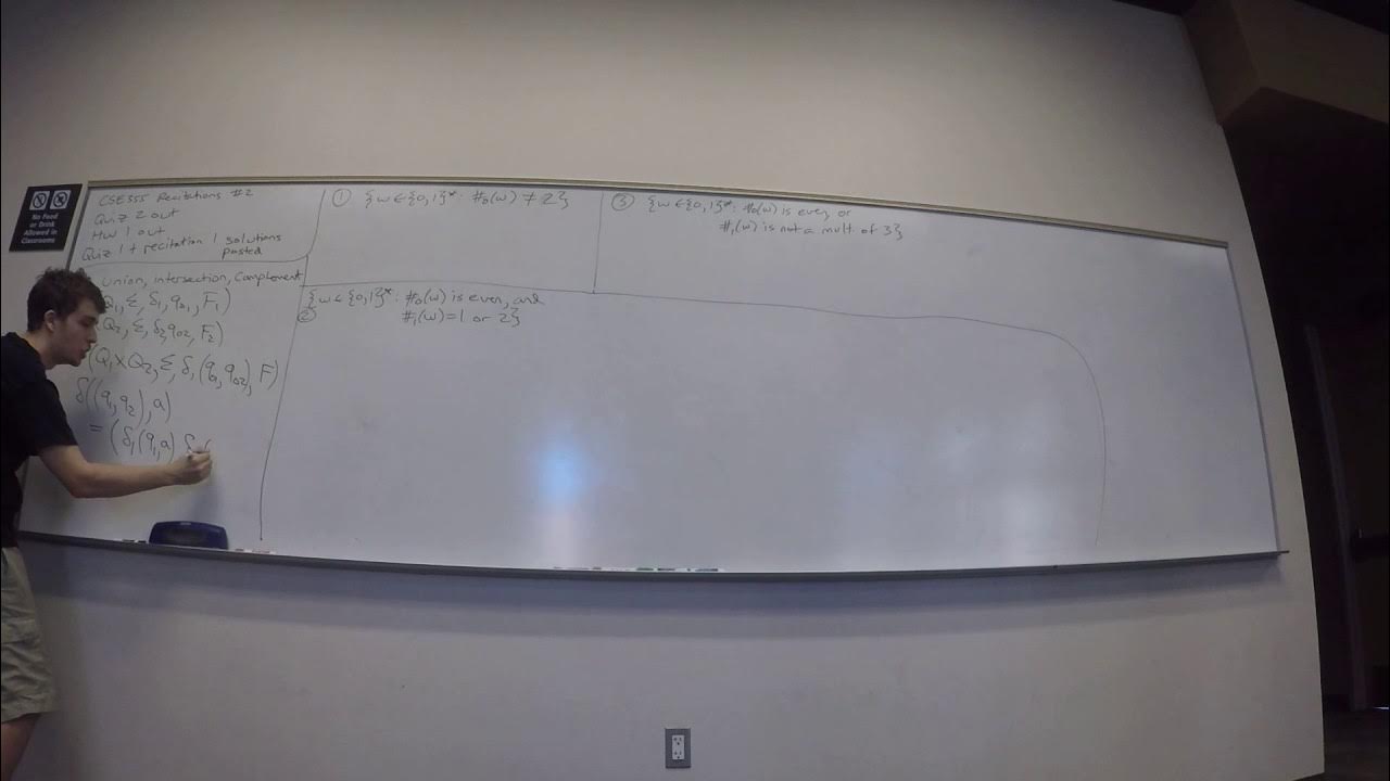 CSE355 Intro to Theoretical Computer Science 1/25/2017 3:05 PM Recitation - Product Construction ...