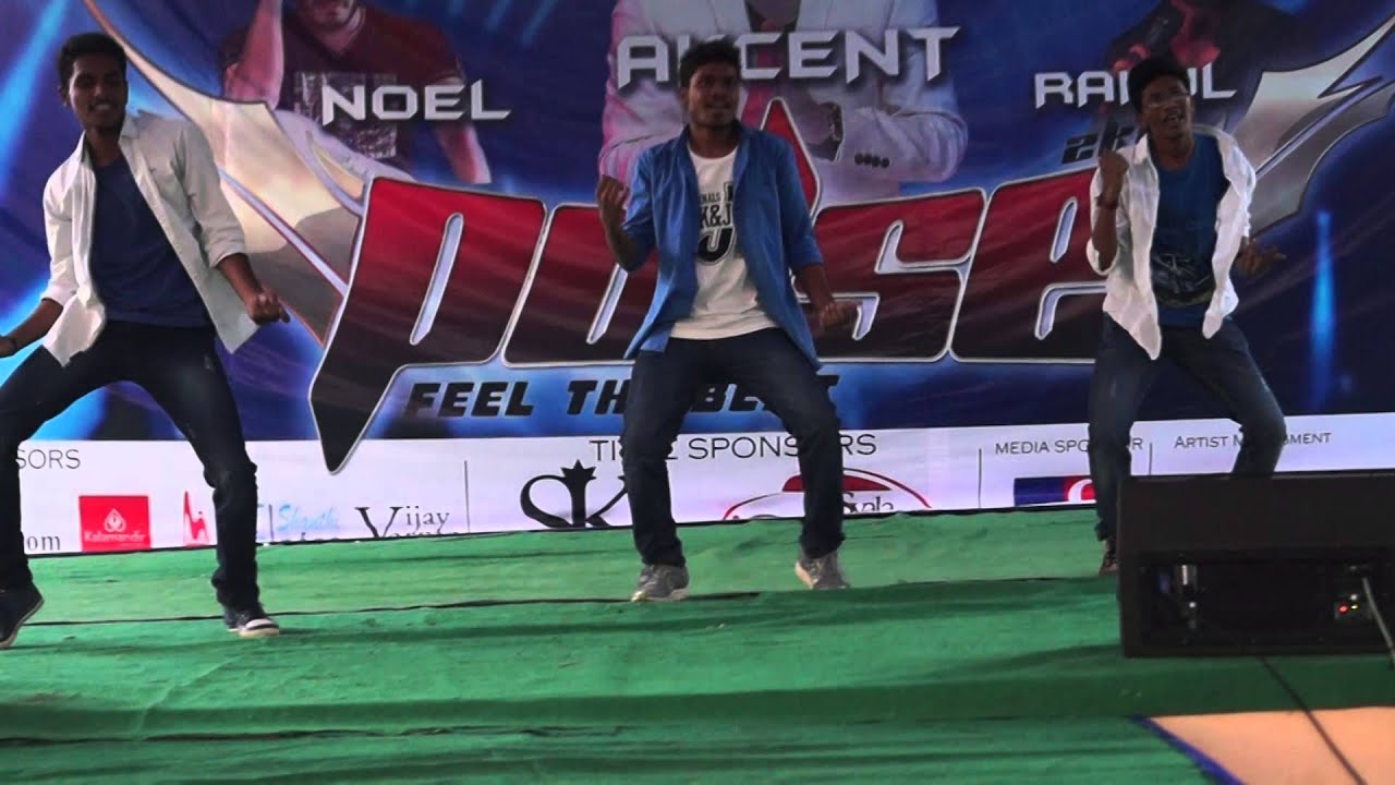 Nikhil kodali Dance group performance in GRIET Pulse 2k15 - YouTube